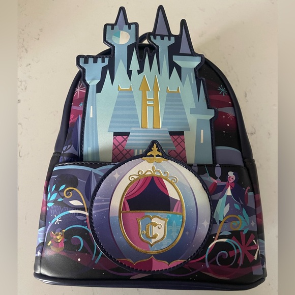 Loungefly | Bags | Disney Loungefly Cinderella Castle Mini Backpack ...